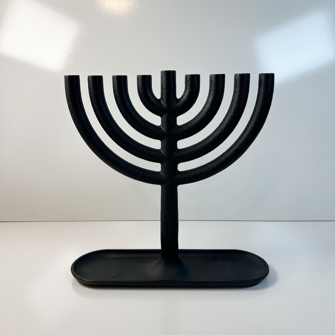 RESERVED** Josh Owen Cast Iron Menorah Modern Minimalist Design ...