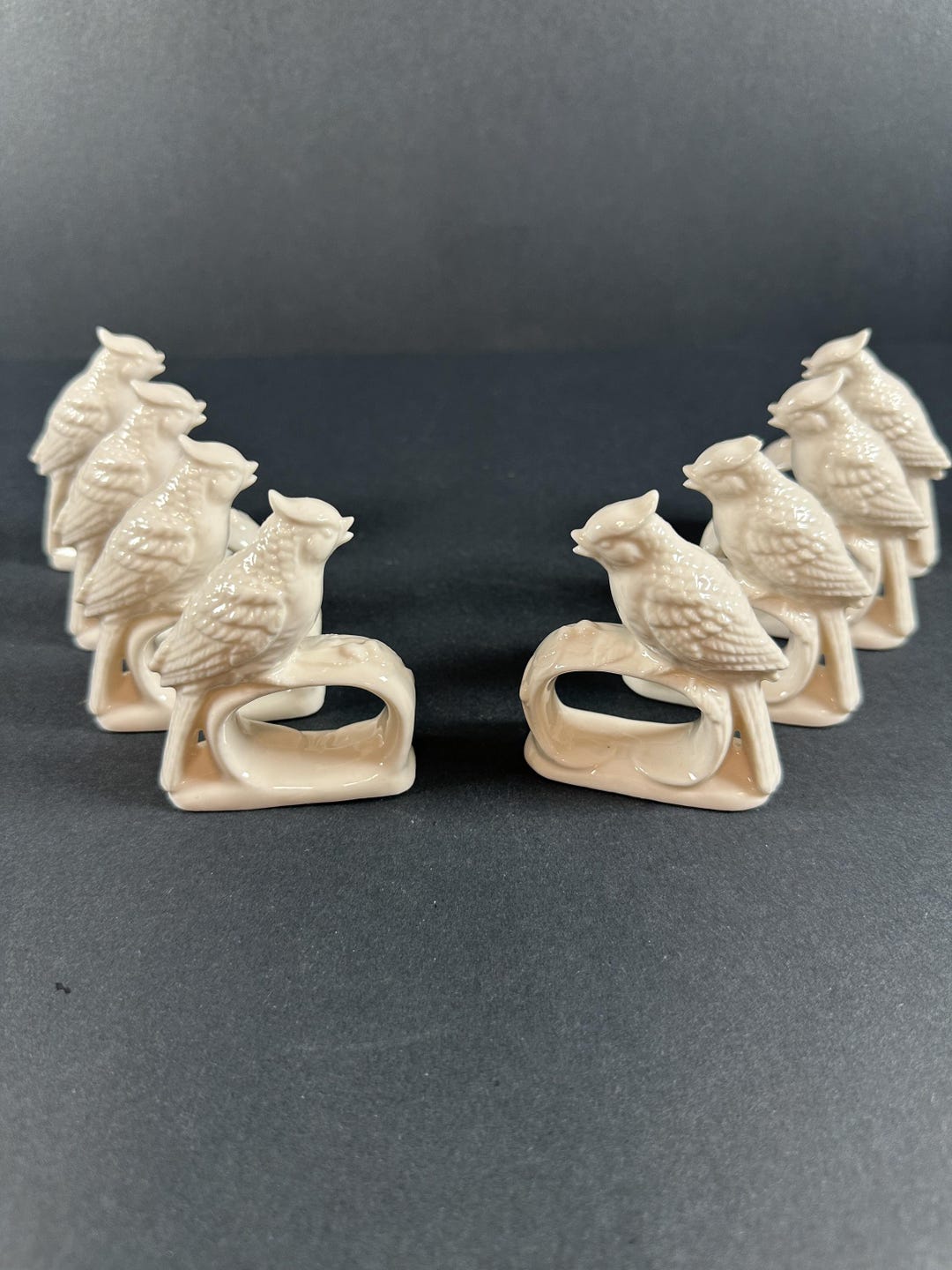 Vintage Ardalt Japan White Porcelain Pheasant Napkin Ring Holders, Set ...