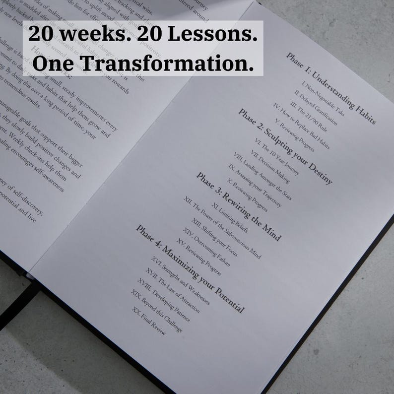 Kaizen Challenge Planner: 20-week Habit Tracker Journal - Etsy