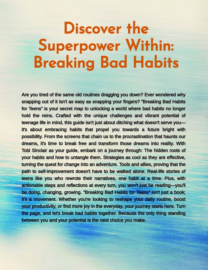 Breaking Bad Habits - Guide to Building Better Habits - Etsy