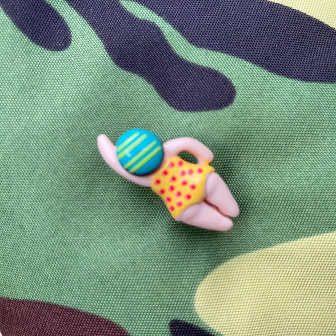 Cute Swimmer Resin Pin Badge - Dotty Costume Perfect for Wild Swimmers ...