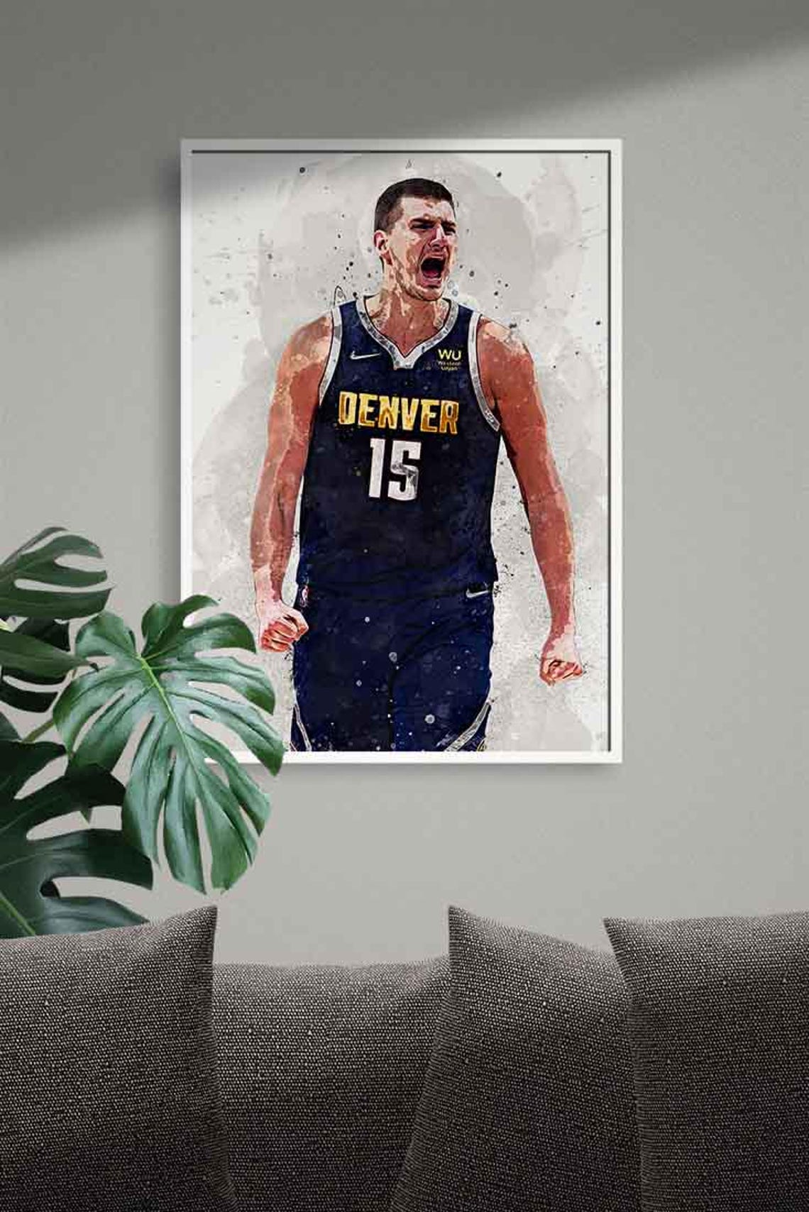 Nikola Jokić Poster, Nikola Jokic Print, Canvas Print, Kids Decor, Man ...