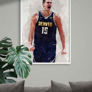 Nikola Jokić Poster, Nikola Jokic Print, Canvas Print, Kids Decor, Man ...