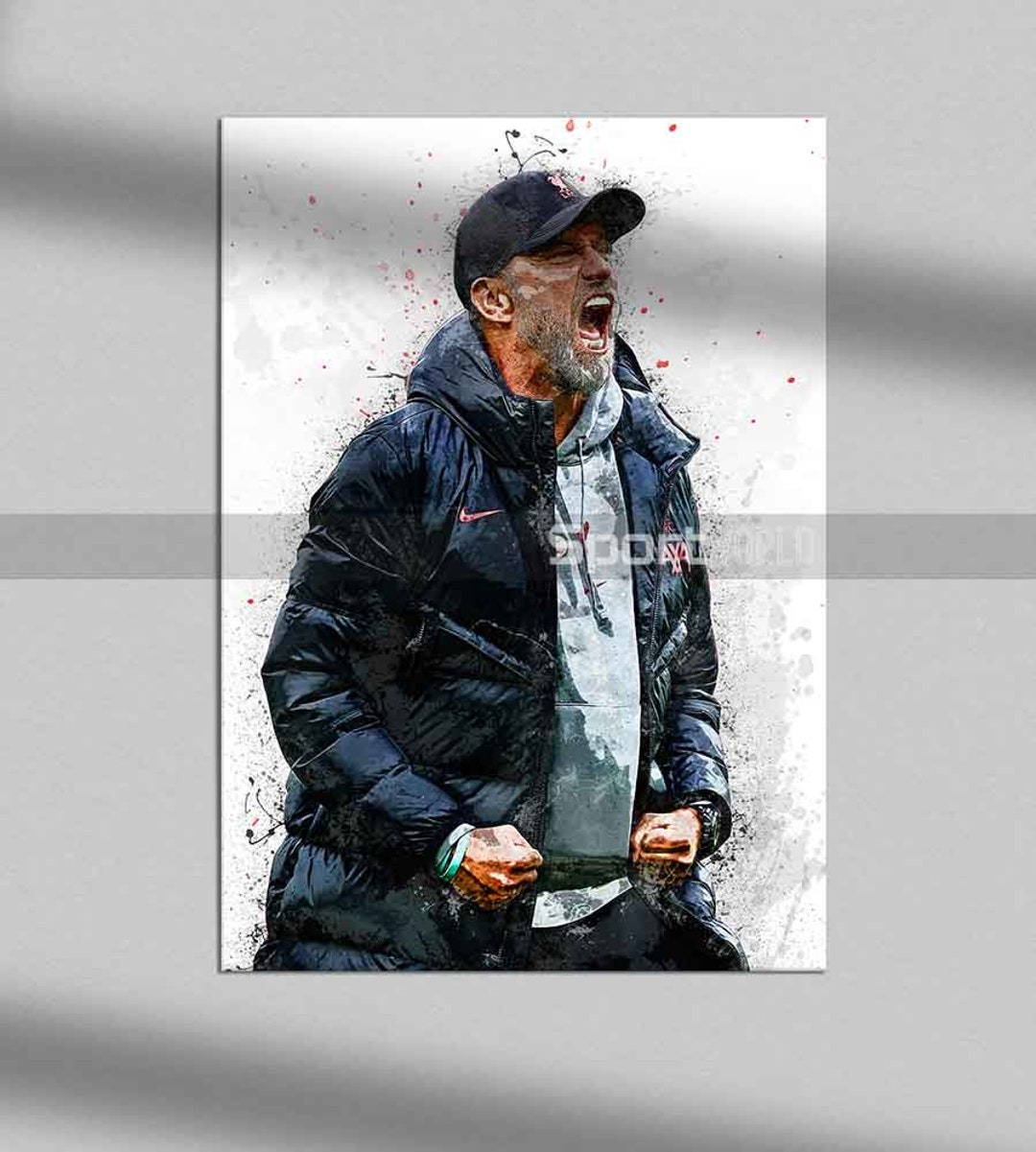 Jürgen Klopp Poster, Jurgen Klopp Print, Canvas Print, Kids Decor, Man ...
