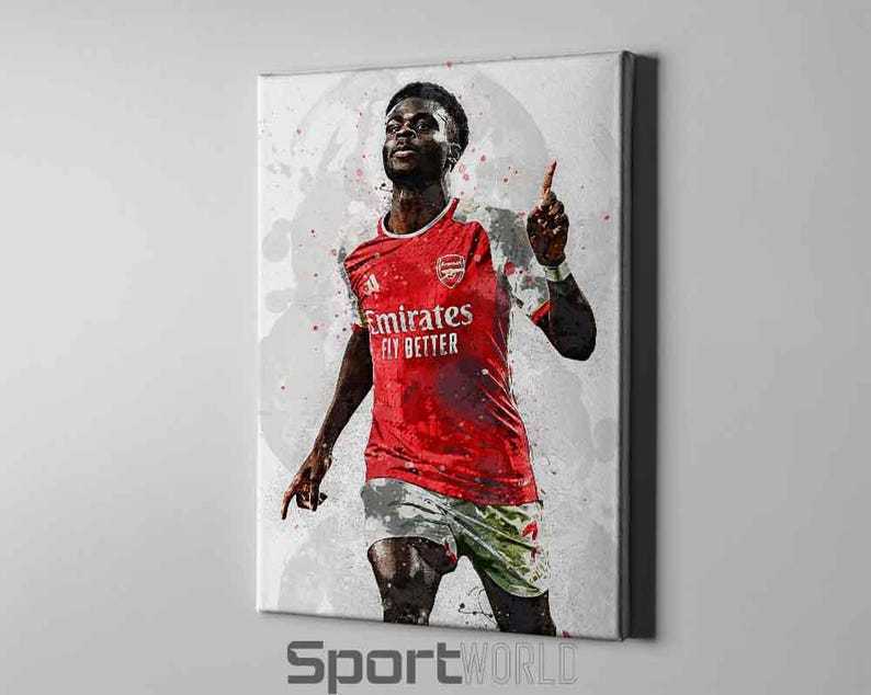 Bukayo Saka Poster,bukayo Saka Print, Canvas Print, Kids Decor, Man ...