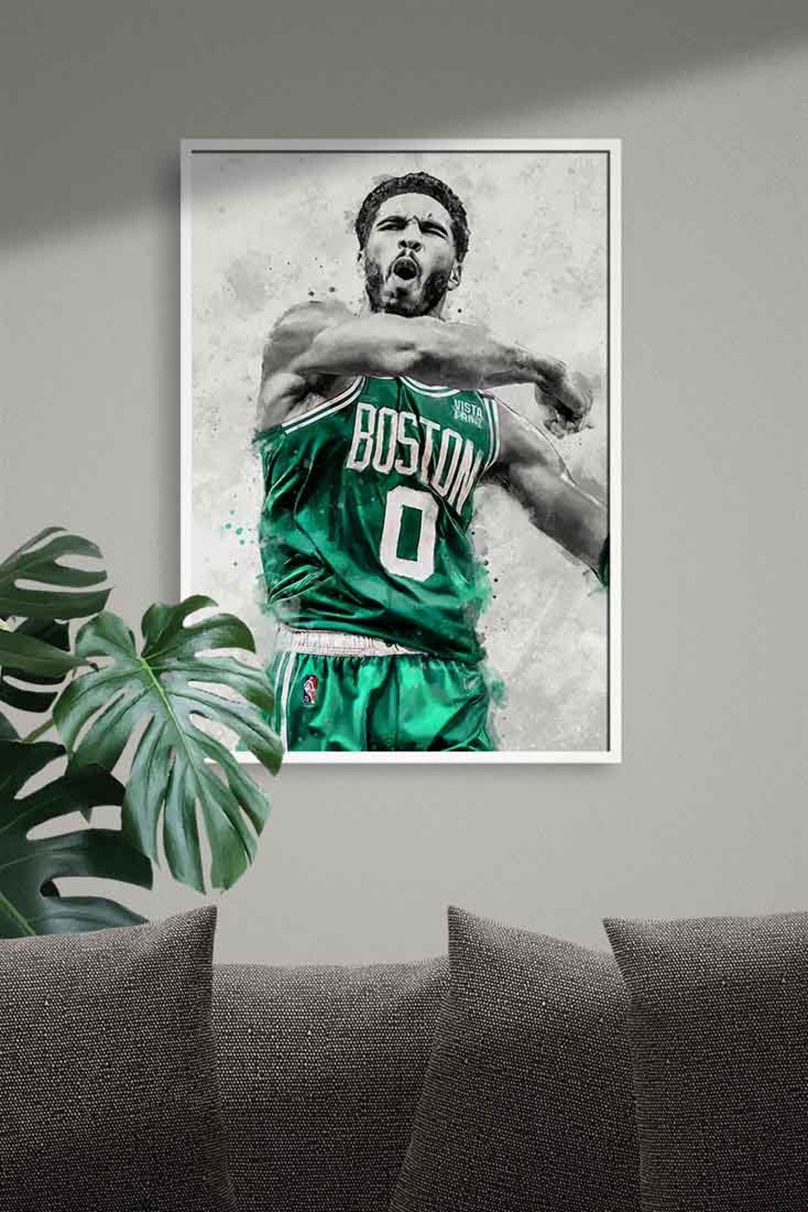 Jayson Tatum Poster, Jayson Tatum Print, Canvas Print, Kids Decor, Man ...