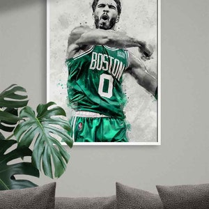 Jayson Tatum Poster, Jayson Tatum Print, Canvas Print, Kids Decor, Man ...