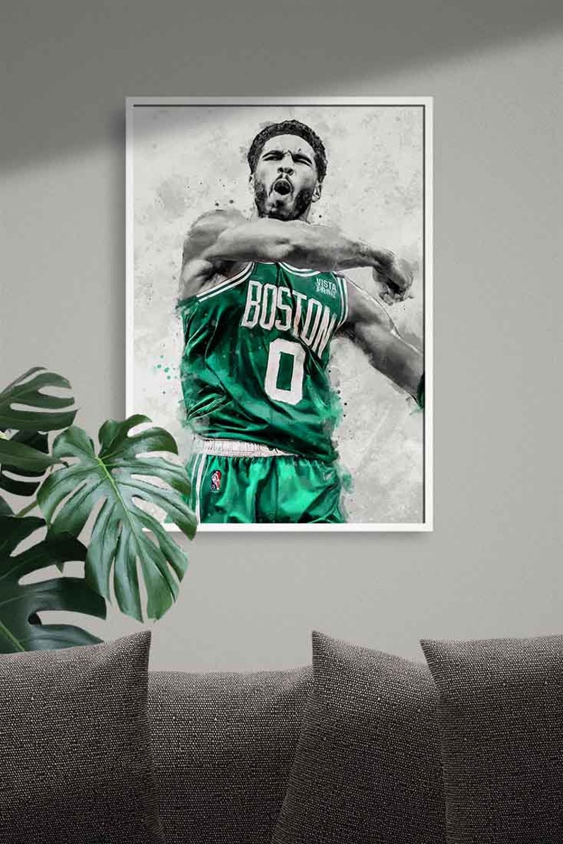 Jayson Tatum Poster, Jayson Tatum Print, Canvas Print, Kids Decor, Man ...