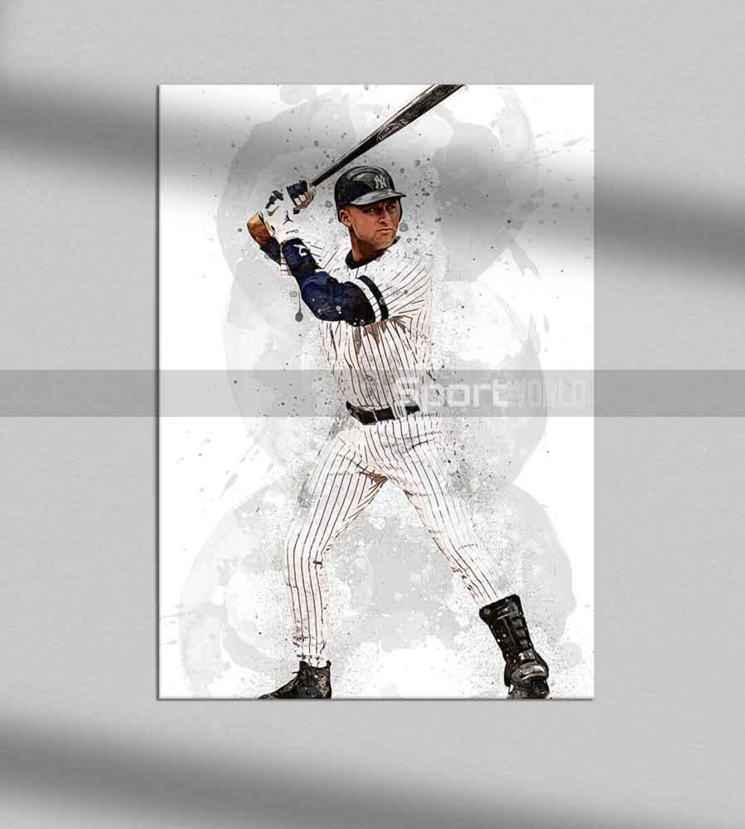 Derek Jeter Poster Jeter Print, Canvas Print, Kids Decor, Man Cave Gift ...