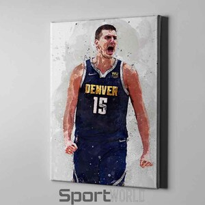 Nikola Jokić Poster, Nikola Jokic Print, Canvas Print, Kids Decor, Man ...