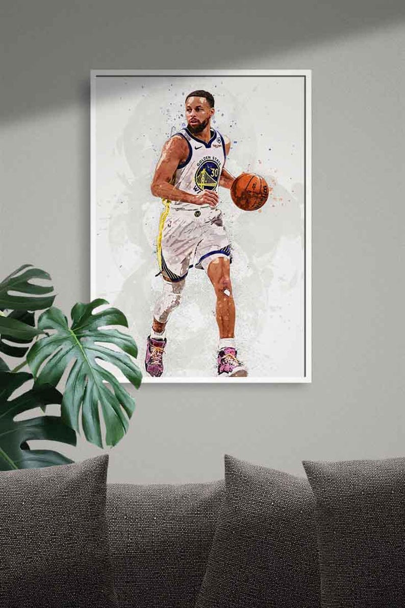 Steph Curry Poster, Stephen Curry Print, Canvas Print, Kids Decor, Man ...