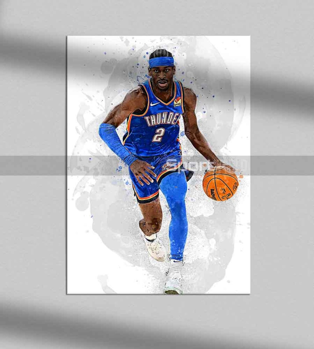 Shai Gilgeous-alexander Poster, Sports Art Canvas Print - Etsy Australia