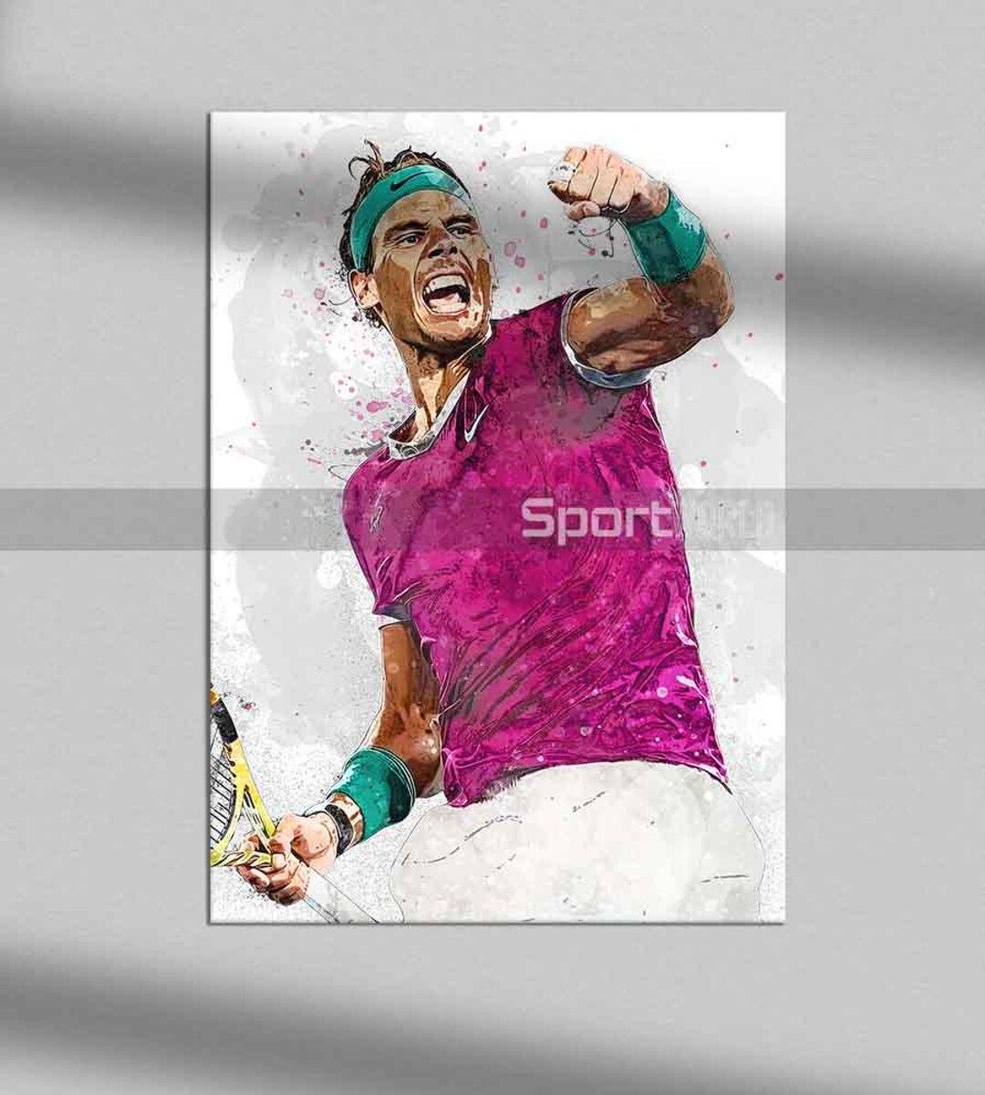 Rafael Nadal Canvas Print, Sports Art Poster, Man Cave Decor - Etsy