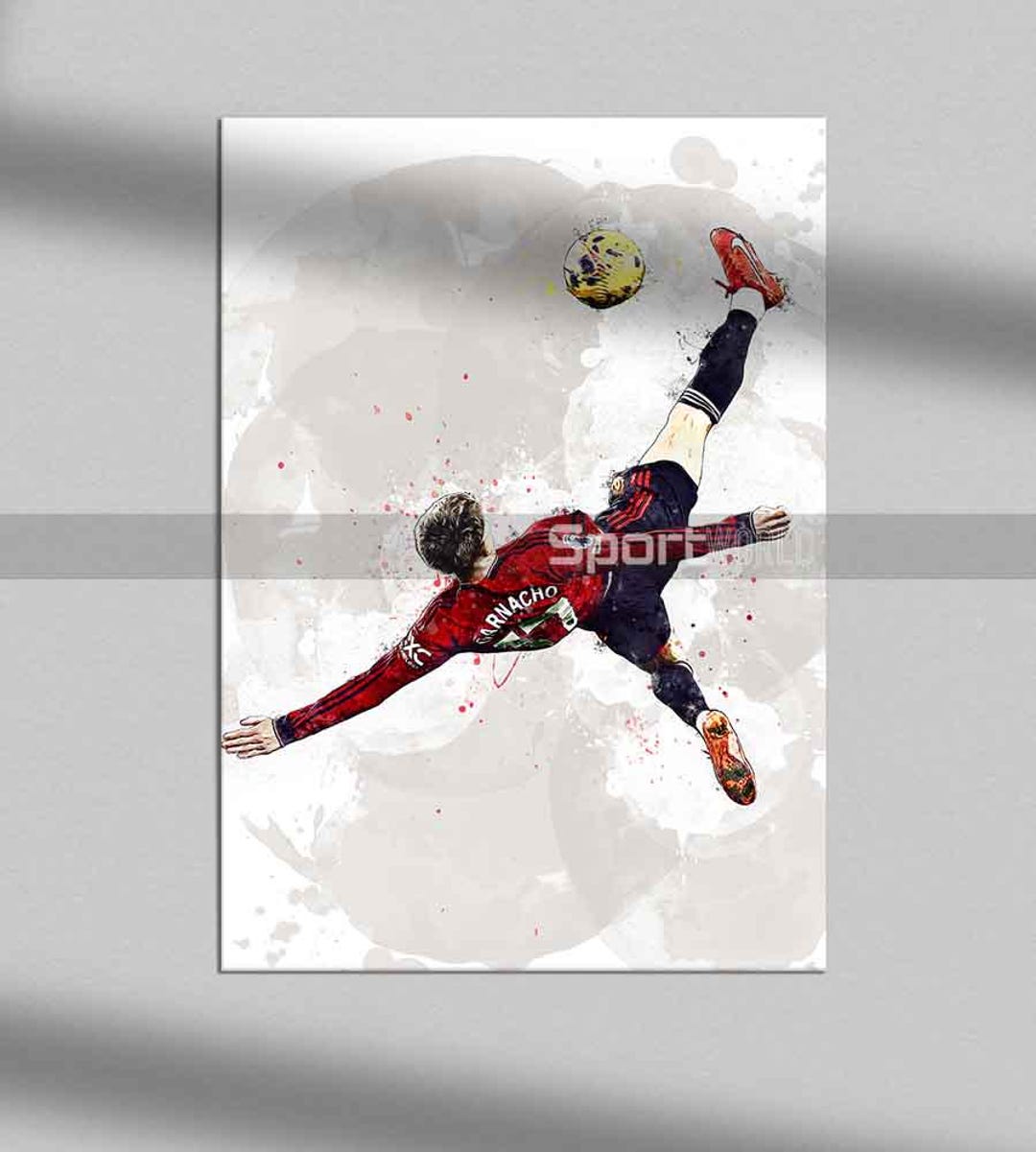 Alejandro Garnacho Overhead Kick Poster, Sports Art Print - Etsy