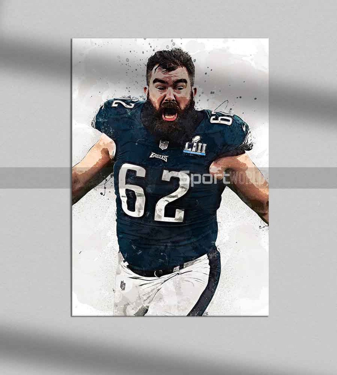 Jason Kelce Poster Jason Kelce Print, Canvas Print, Kids Decor, Man ...