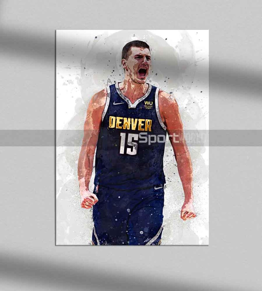 Nikola Jokić Poster, Nikola Jokic Print, Canvas Print, Kids Decor, Man ...
