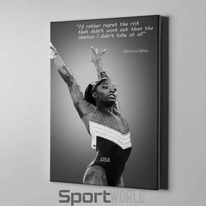 Simone Biles Poster: Black and White Quote Art, Kids Decor - Etsy
