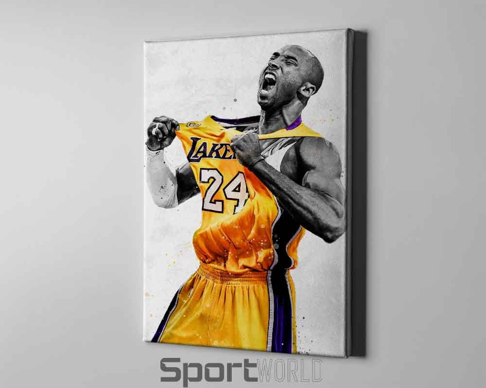 Kobe Bryant Poster, Kobe Bryant Print, Canvas Print, Kids Decor, Man ...