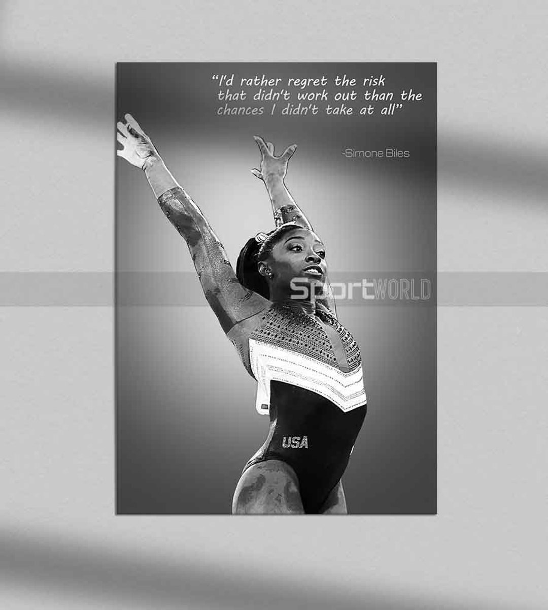 Simone Biles Poster: Black and White Quote Art, Kids Decor - Etsy