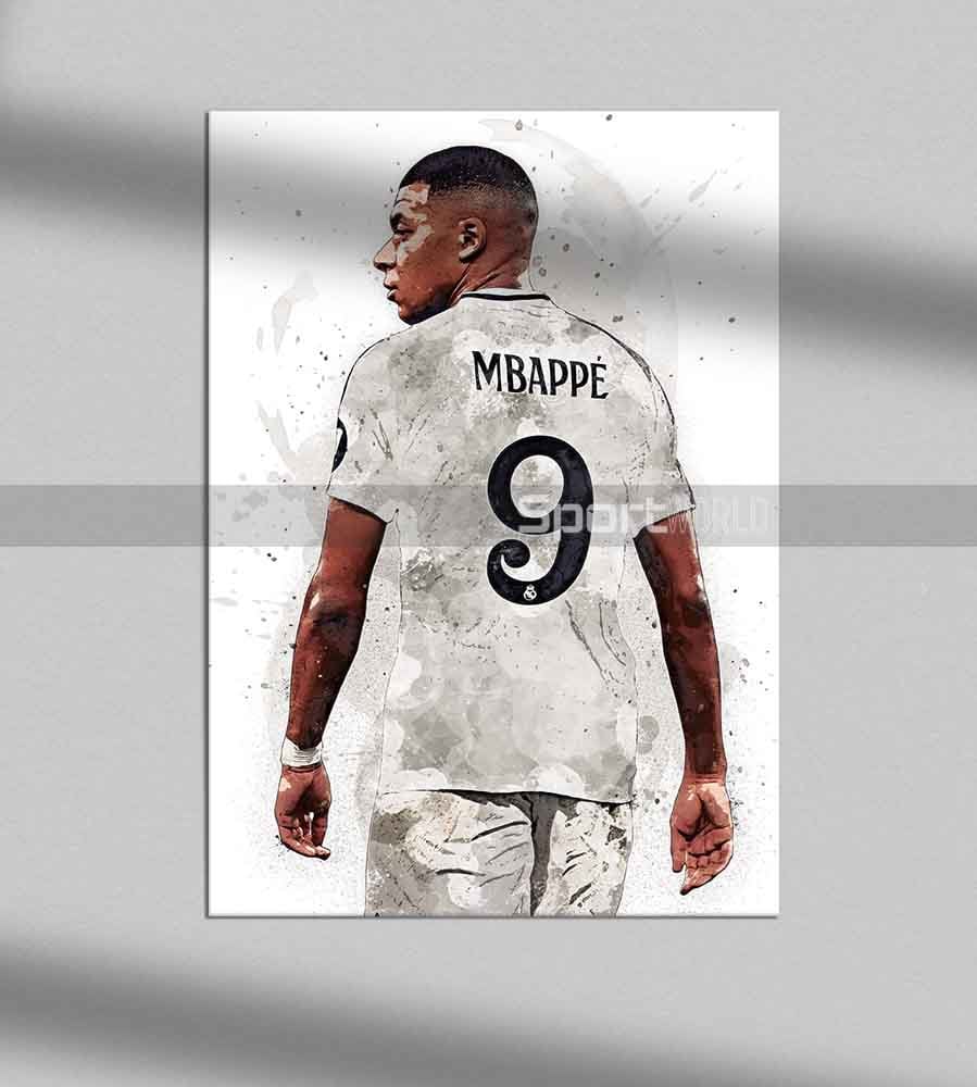 Mbappe Poster, Mbappe Print, Kylian Mbappe Canvas Print, Kids Decor ...