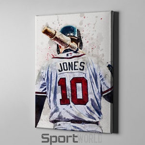 Chipper Jones Poster Jones Print, Canvas Print, Kids Decor, Man Cave ...