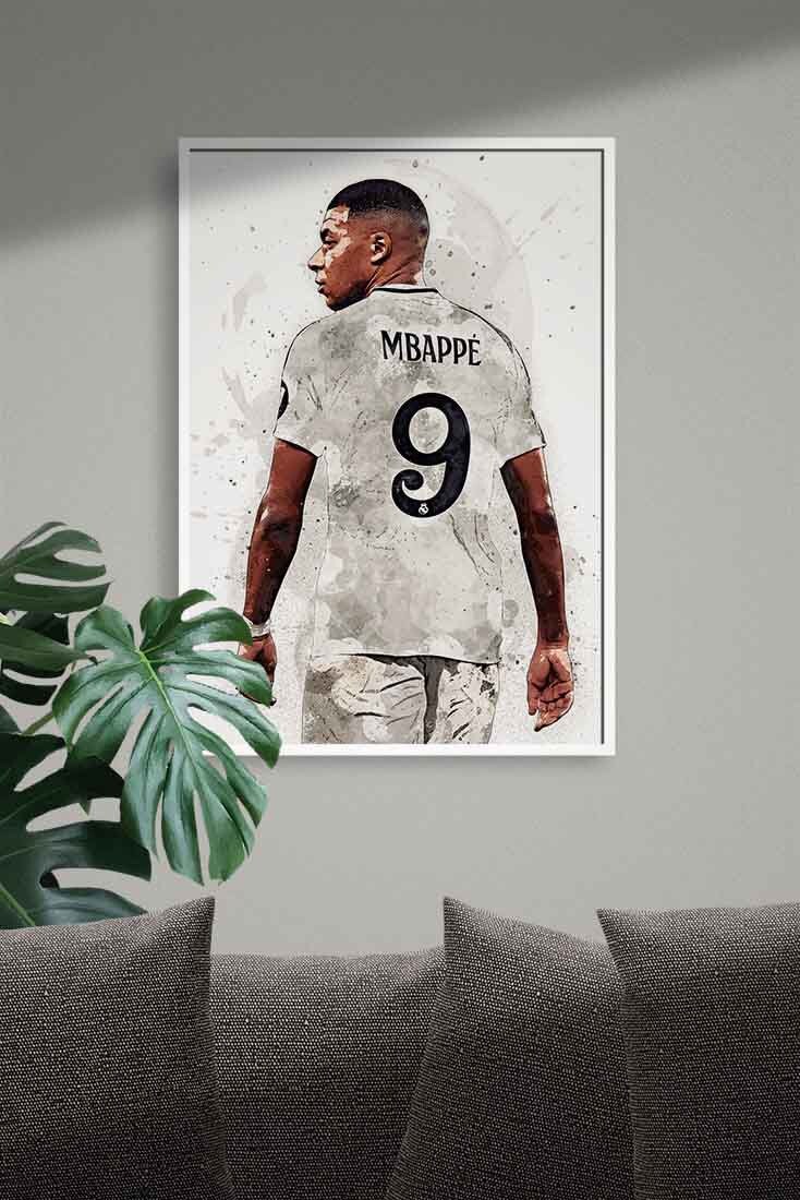 Mbappe Poster, Mbappe Print, Kylian Mbappe Canvas Print, Kids Decor ...