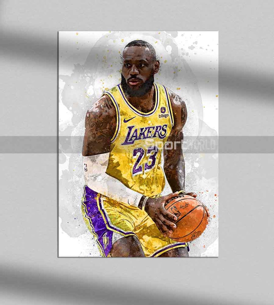 Lebron James Poster, Lebron Print, Basketball Print Canvas Print, Kids ...