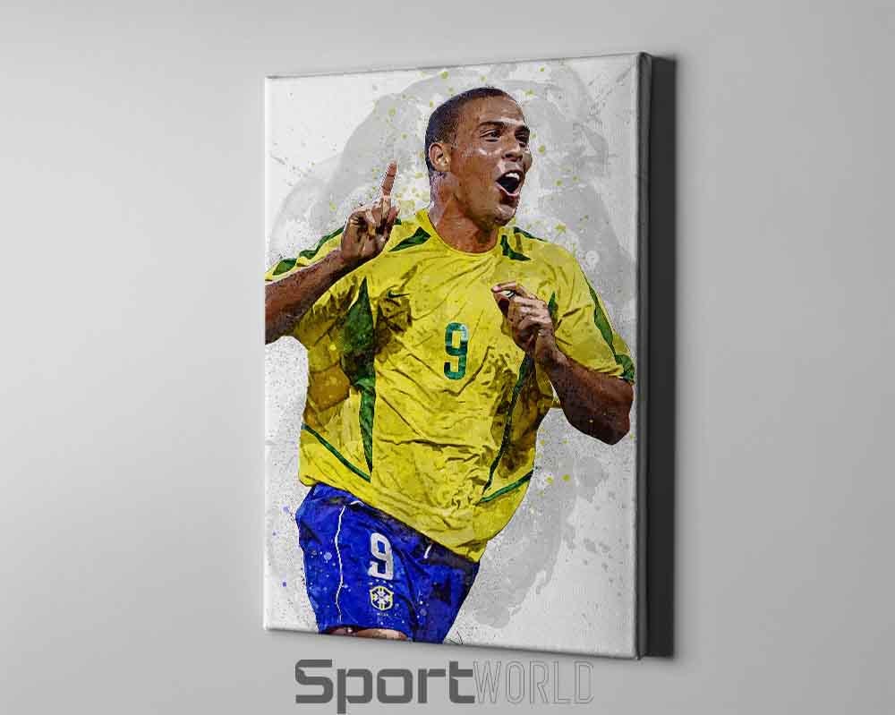 Ronaldo Nazario Poster, Ronaldo R9 Print, Canvas Print, Kids Decor, Man ...