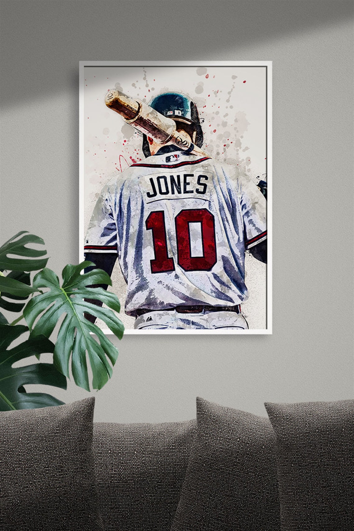 Chipper Jones Poster Jones Print, Canvas Print, Kids Decor, Man Cave ...