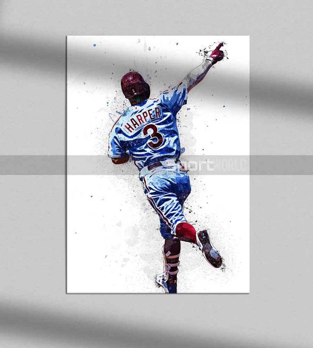 Bryce Harper Poster Bryce Harper Print, Canvas Print, Kids Decor, Man ...