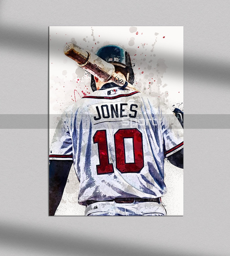 Chipper Jones Poster Jones Print, Canvas Print, Kids Decor, Man Cave ...