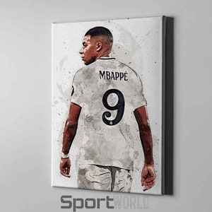 Mbappe Poster, Mbappe Print, Kylian Mbappe Canvas Print, Kids Decor ...