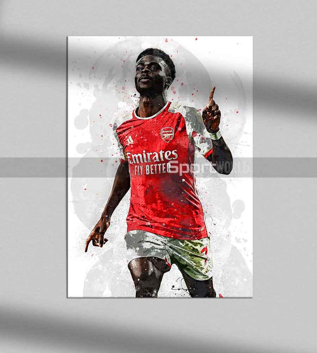 Bukayo Saka Poster,bukayo Saka Print, Canvas Print, Kids Decor, Man ...