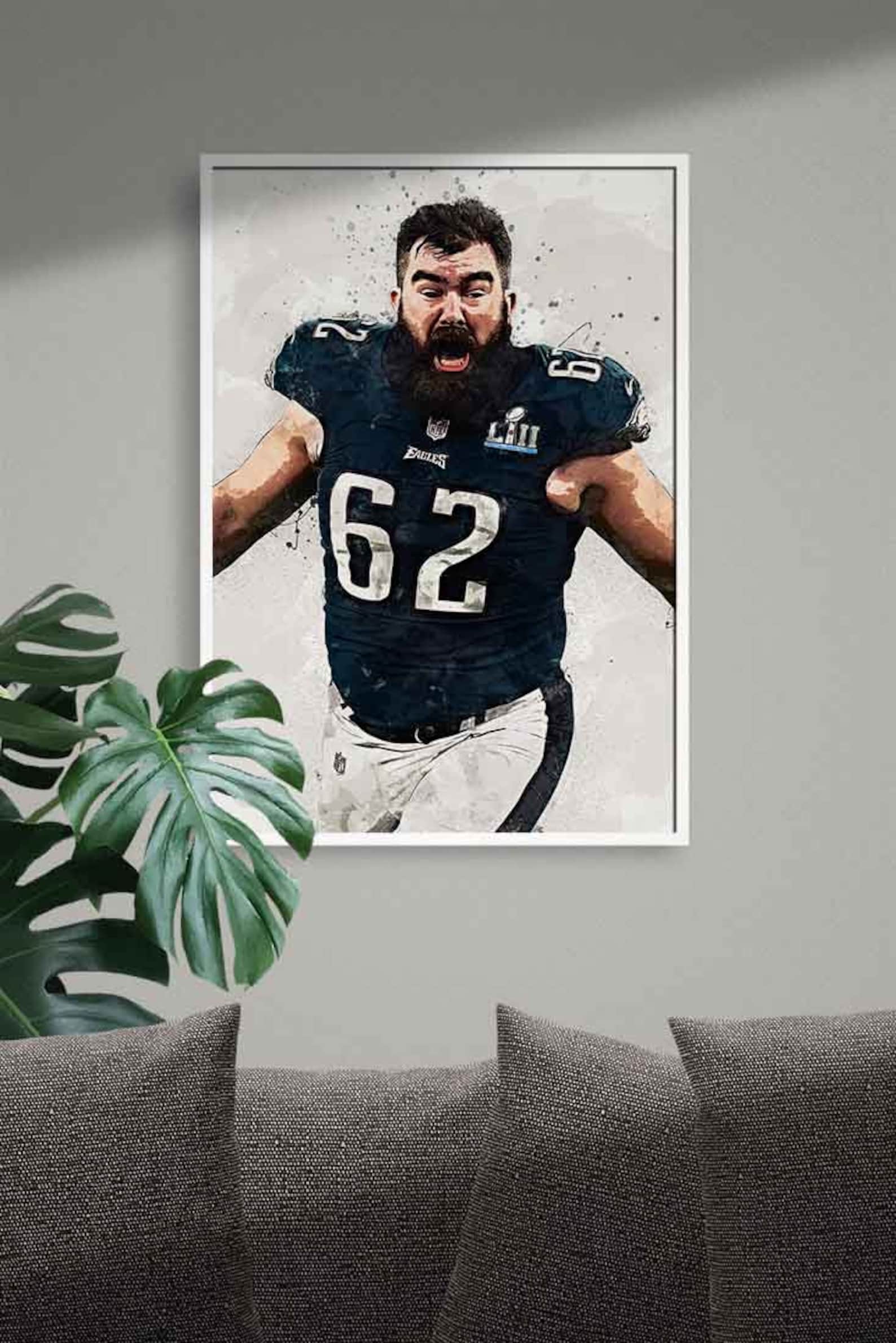 Jason Kelce Poster Jason Kelce Print, Canvas Print, Kids Decor, Man ...