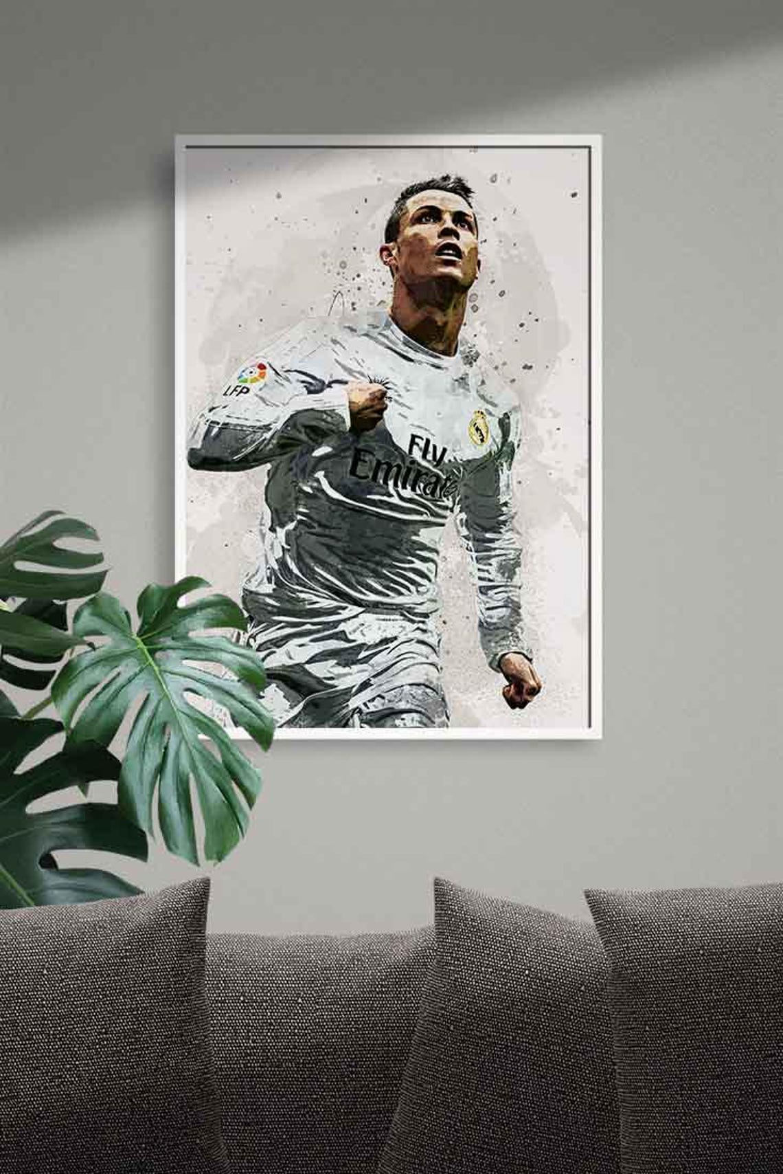 Cristiano Ronaldo Poster Canvas Print, Kids Decor, Man Cave Gift ...