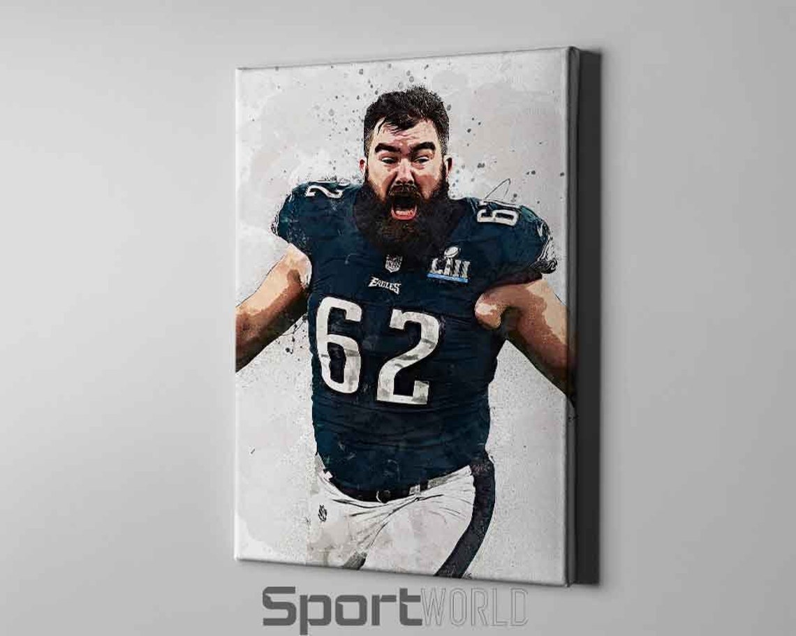 Jason Kelce Poster Jason Kelce Print, Canvas Print, Kids Decor, Man ...