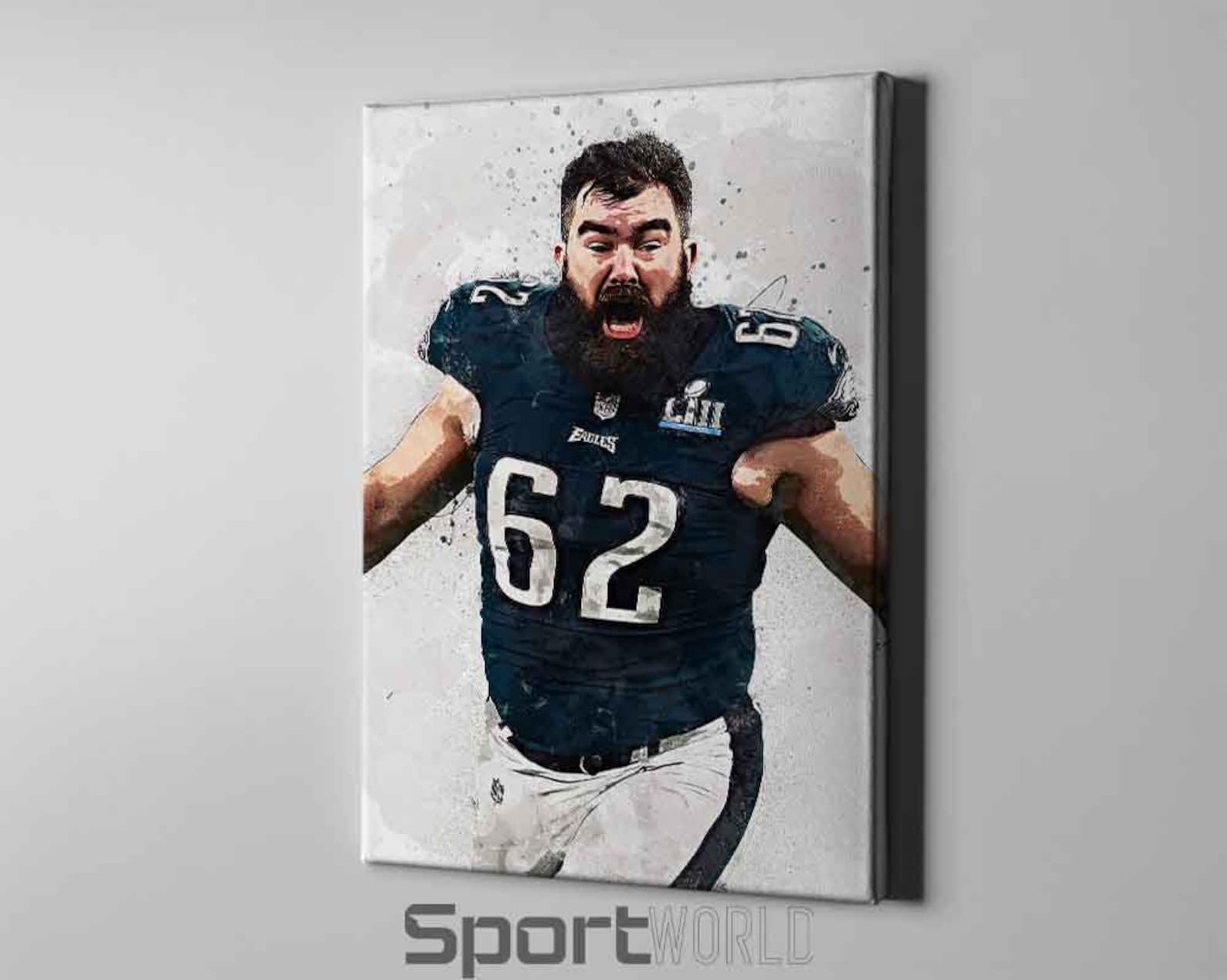 Jason Kelce Poster Jason Kelce Print, Canvas Print, Kids Decor, Man ...