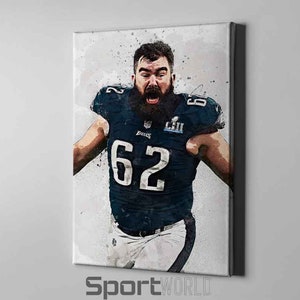 Jason Kelce Poster Jason Kelce Print, Canvas Print, Kids Decor, Man ...
