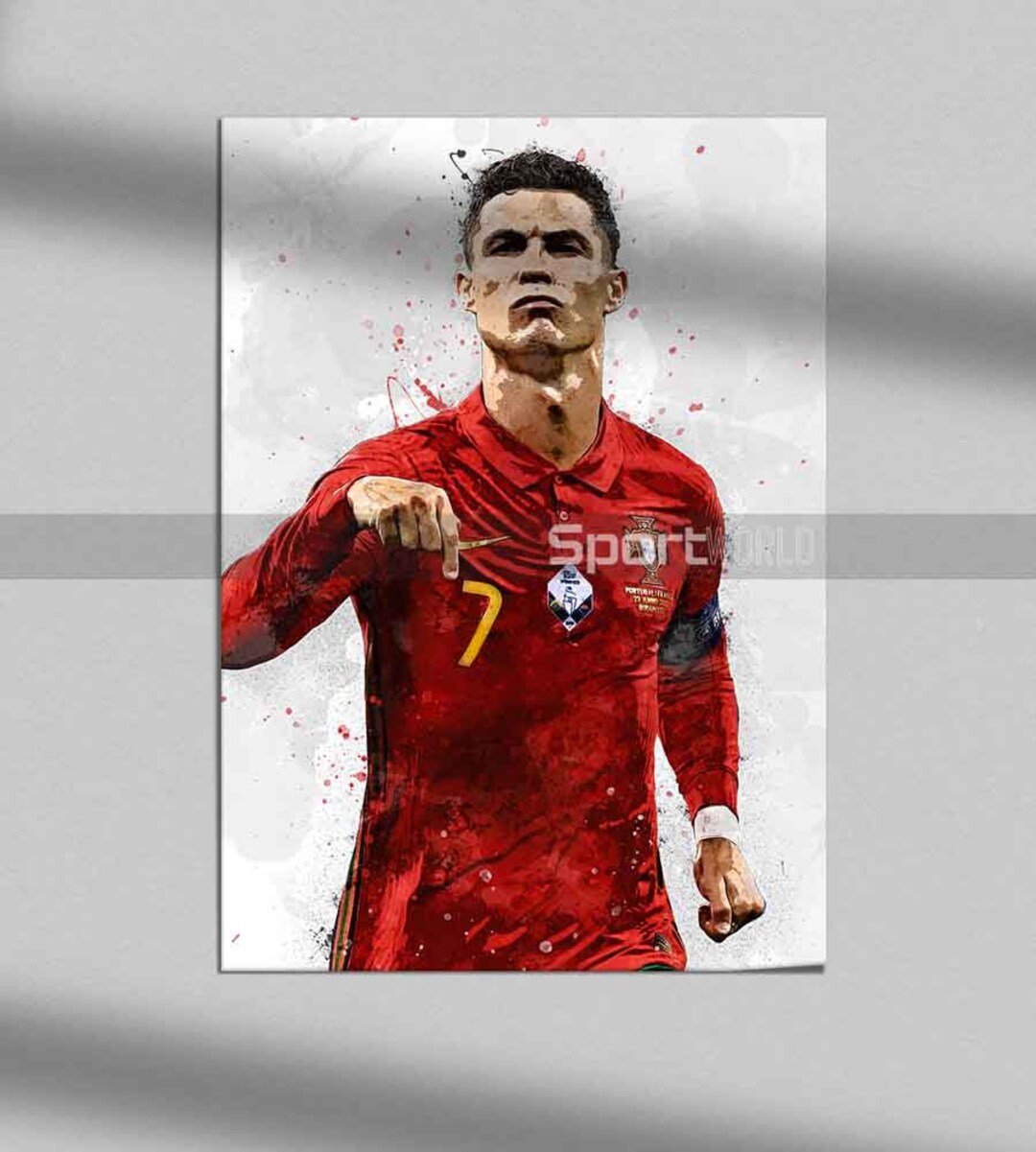 Cristiano Ronaldo Poster, Ronaldo Print, Canvas Print, Kids Decor, Man ...