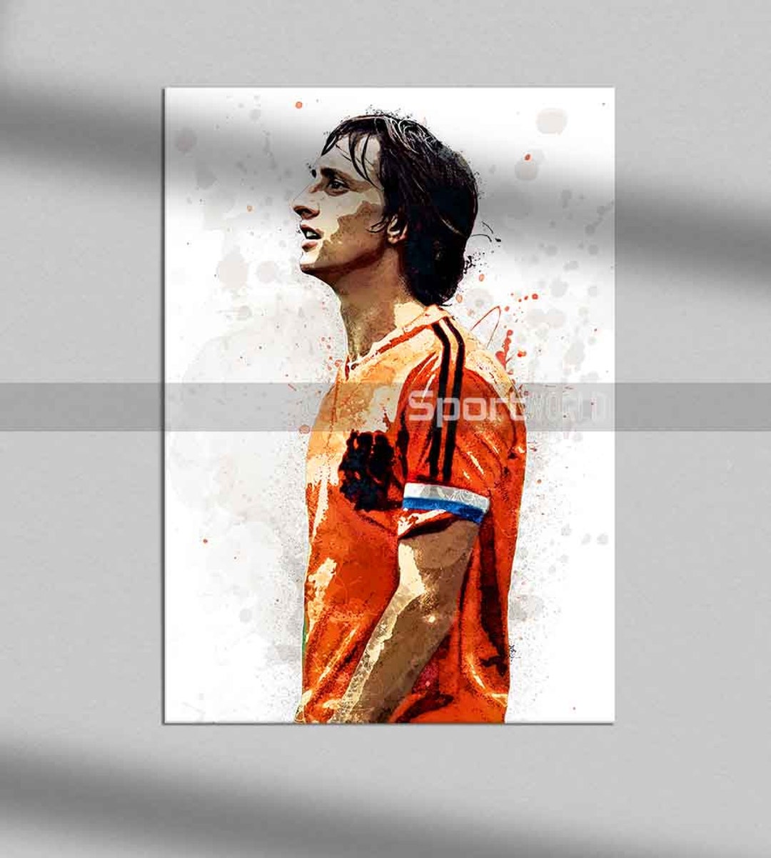 Johan Cruyff Poster, Cruyff Print, Canvas Print, Kids Decor, Man Cave ...