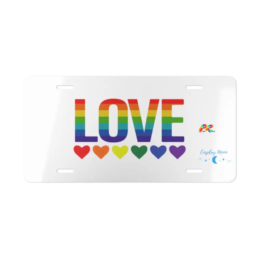 Pride/lgbtq White Love Vanity Plate pride Gifts, Rainbow Gifts - Etsy