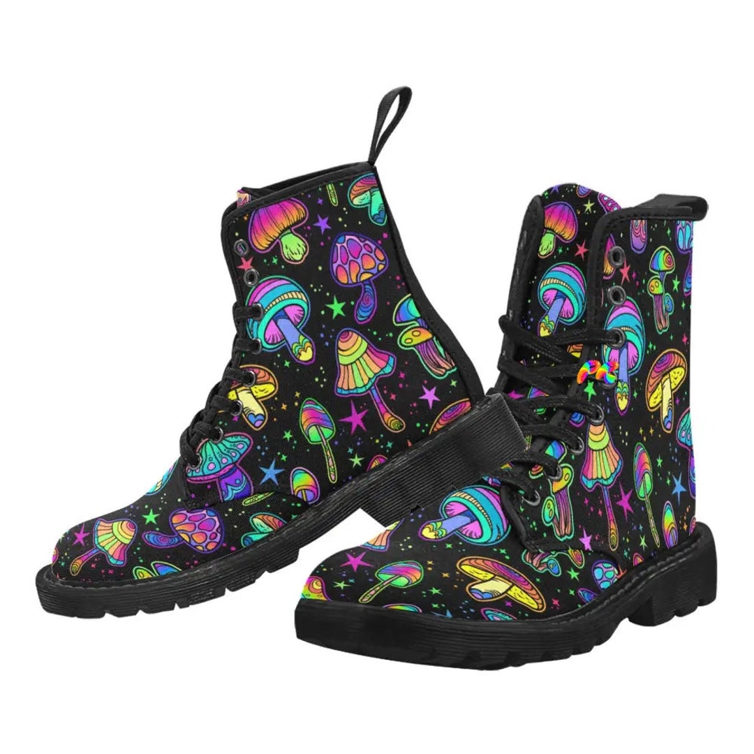 Mens Fungi Dreamscape Rave Boots - Etsy