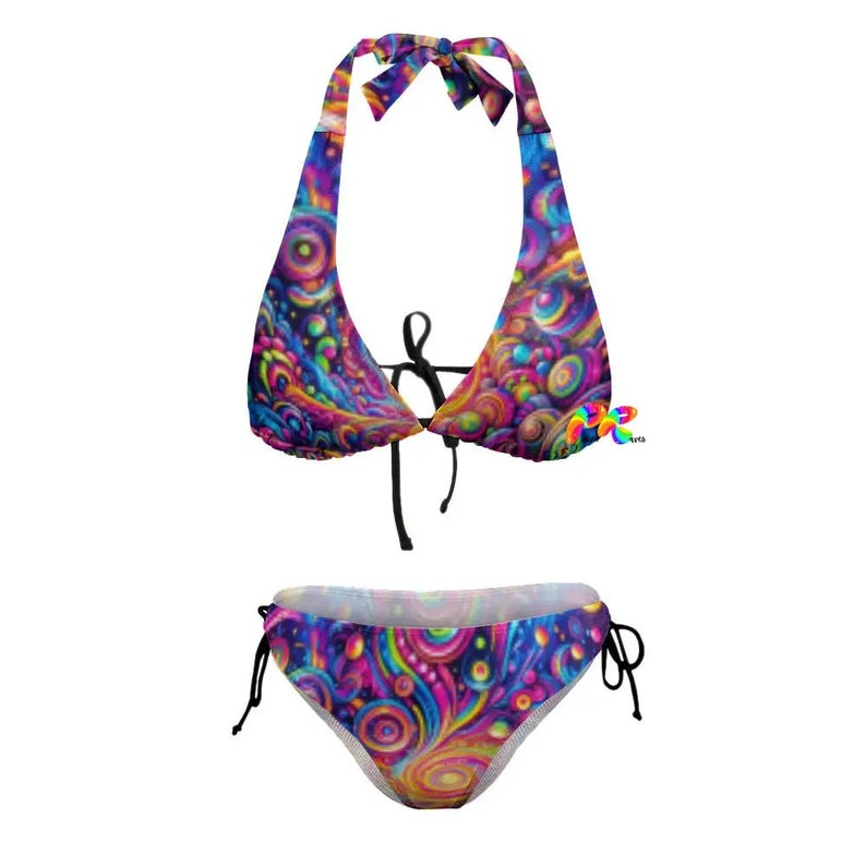 Pride Nebula Plus Size Rave Bikinipsychedelic Swimwear, Rave Tie Dye ...