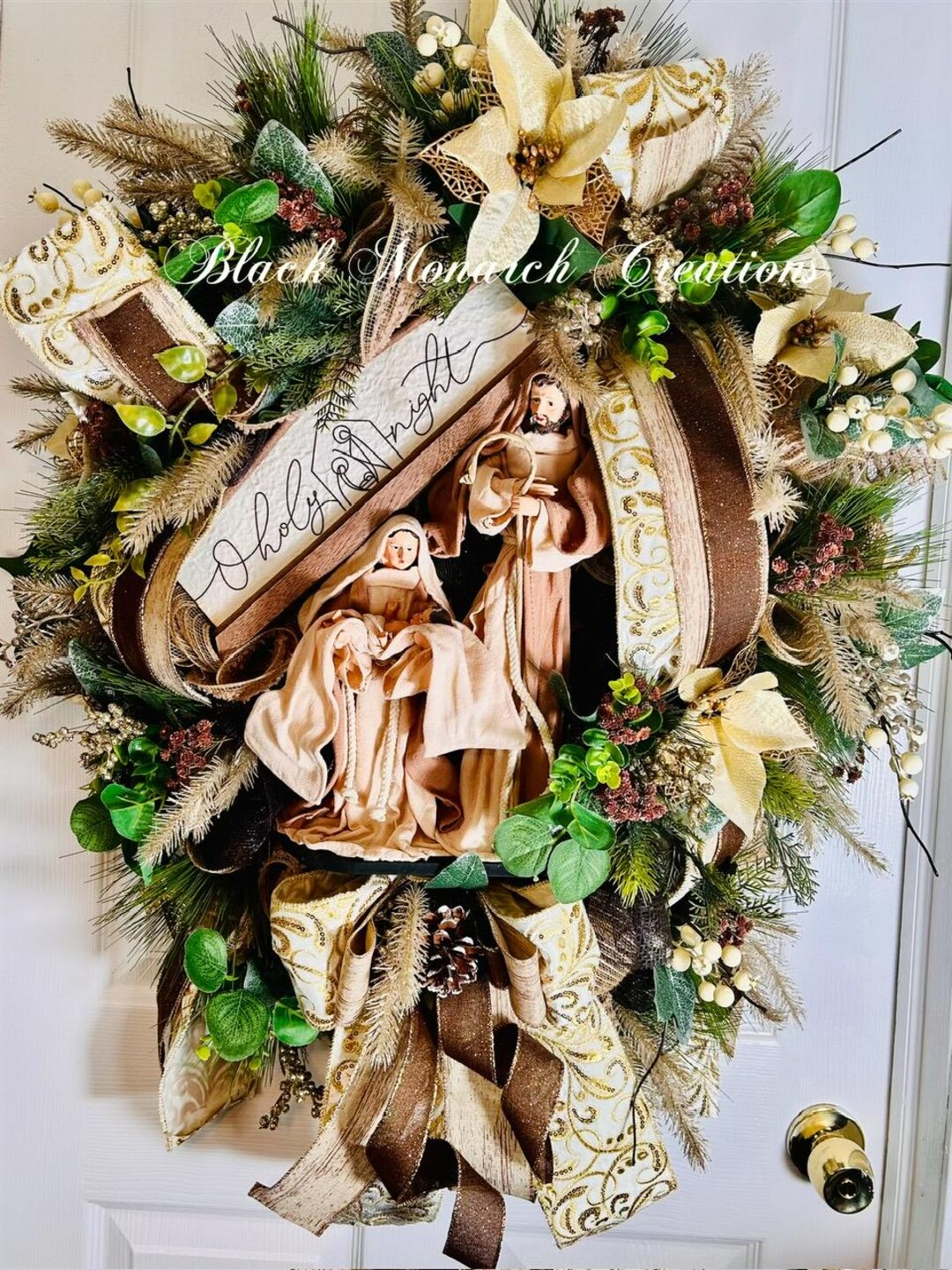 Christmas Wreath, Jesus Wreath, Winter Wreath, Baby Jesus Wreath ...