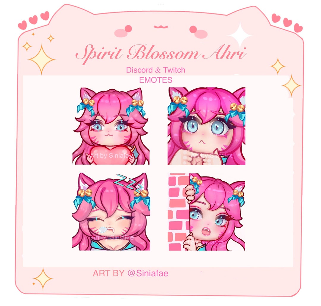 Spirit Blossom Ahri Emotes - Etsy