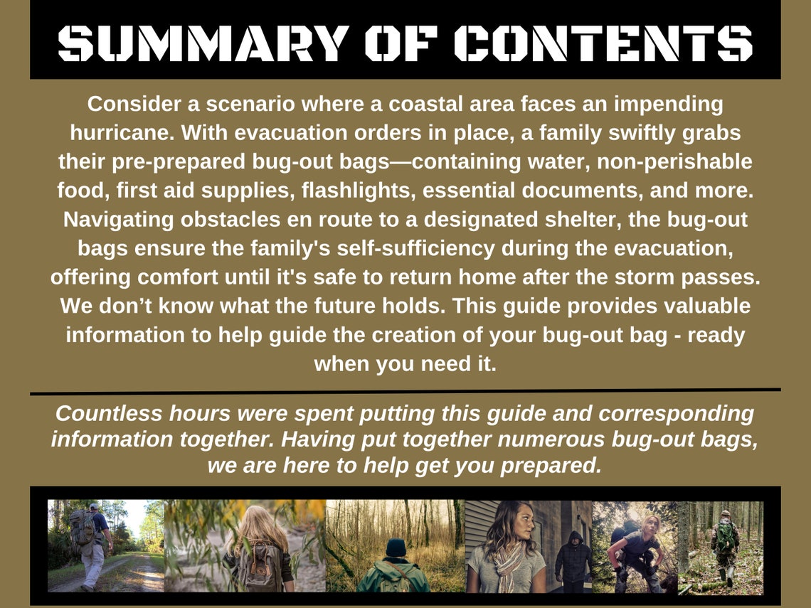 Guide on How to Build a Bug Out Bag - Instant Digital Download ...