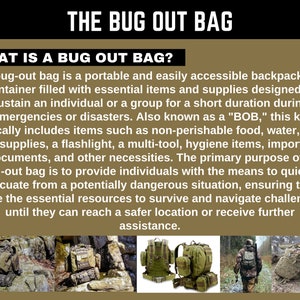 Guide on How to Build a Bug Out Bag - Instant Digital Download ...