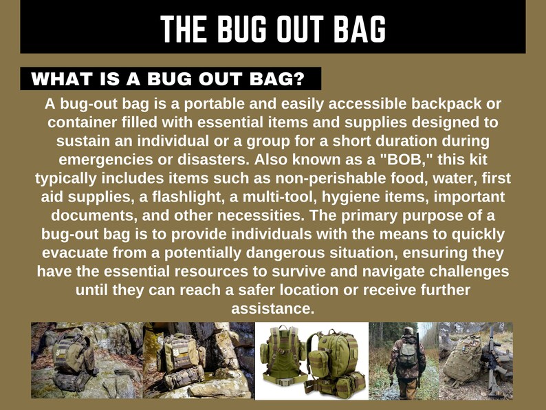 Guide on How to Build a Bug Out Bag - Instant Digital Download | Printable | Survival Kit ...
