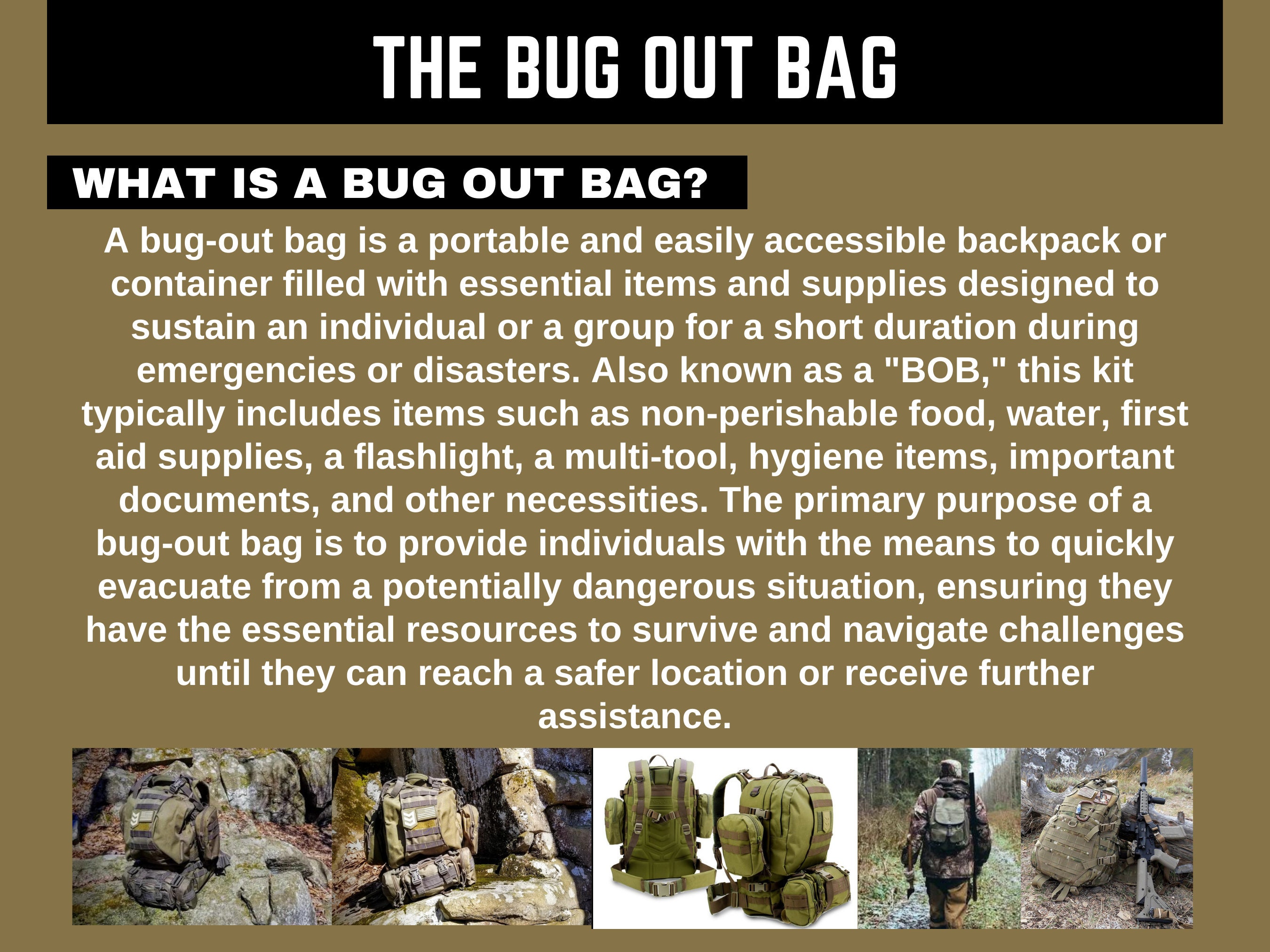 Guide on How to Build a Bug Out Bag - Instant Digital Download ...