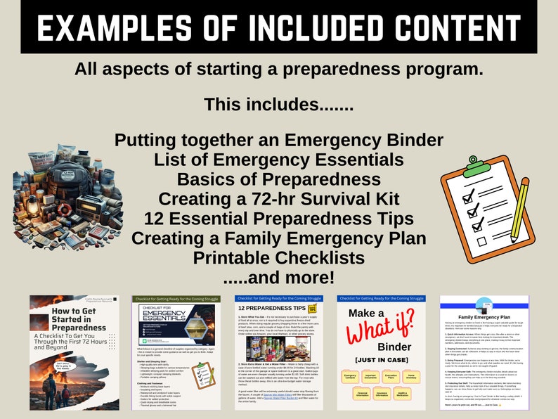 How to Get Started in Preparedness - Guide to Prepare for the First 72 ...